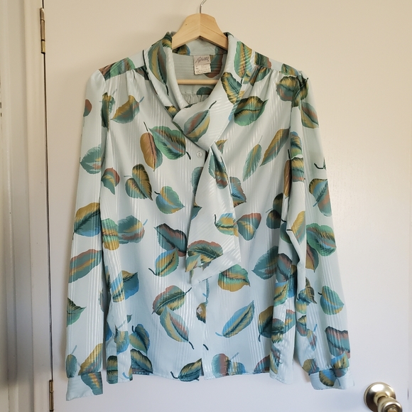 Vintage | Tops | Vintage Pykettes Button Up Shirt With Attched Tie ...